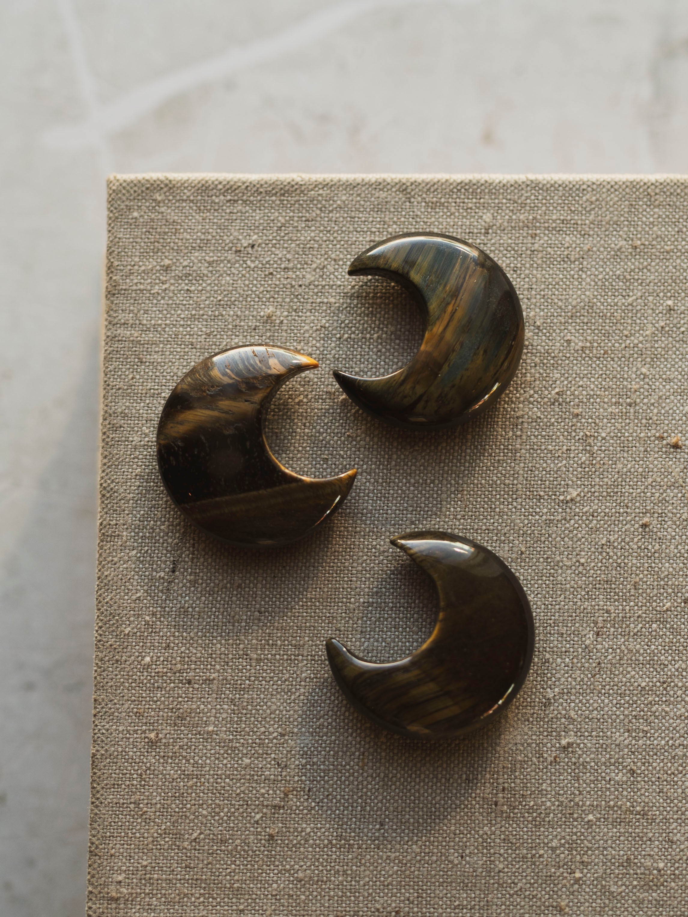 Carved Tigers Eye Moon, RM1344 – Black Moth